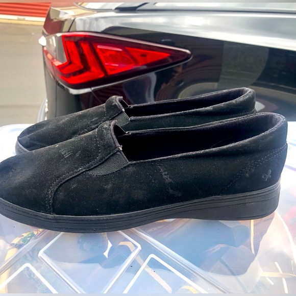 Grasshoppers | Shoes | Grasshoppers Tessa Wedge Womens Black Suede Slip ...